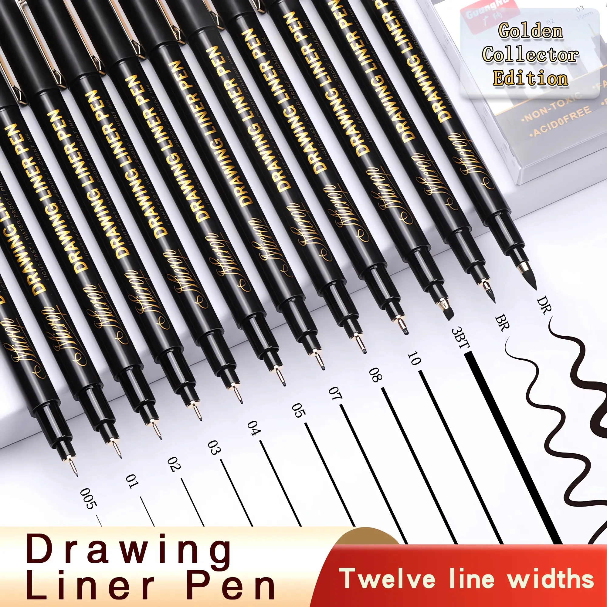 Archival Waterproof Fineliners Set - JiMiao(极描)®